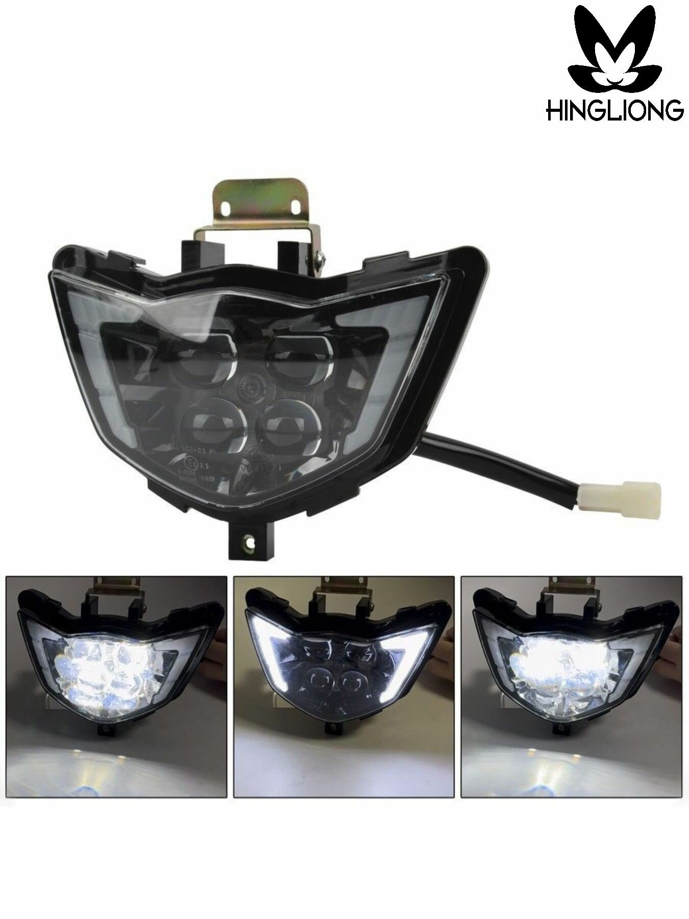 LED-фара для эндуро и внедорожных мотоциклов — установка для Yamaha WR/YZ 250F/450, BSE TT125, Kayo T2/Z4, IP67