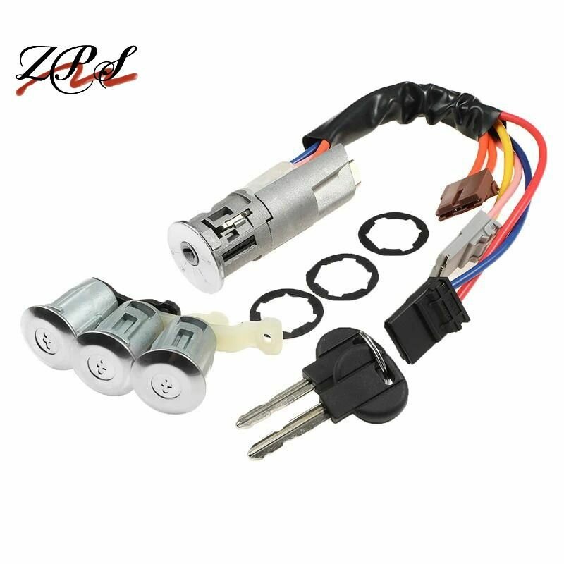 Комплект цилиндров замков дверей с ключами, 5 шт. для Peugeot Partner (1996–2008), Citroen Berlingo, Xsara, Xsara Picasso