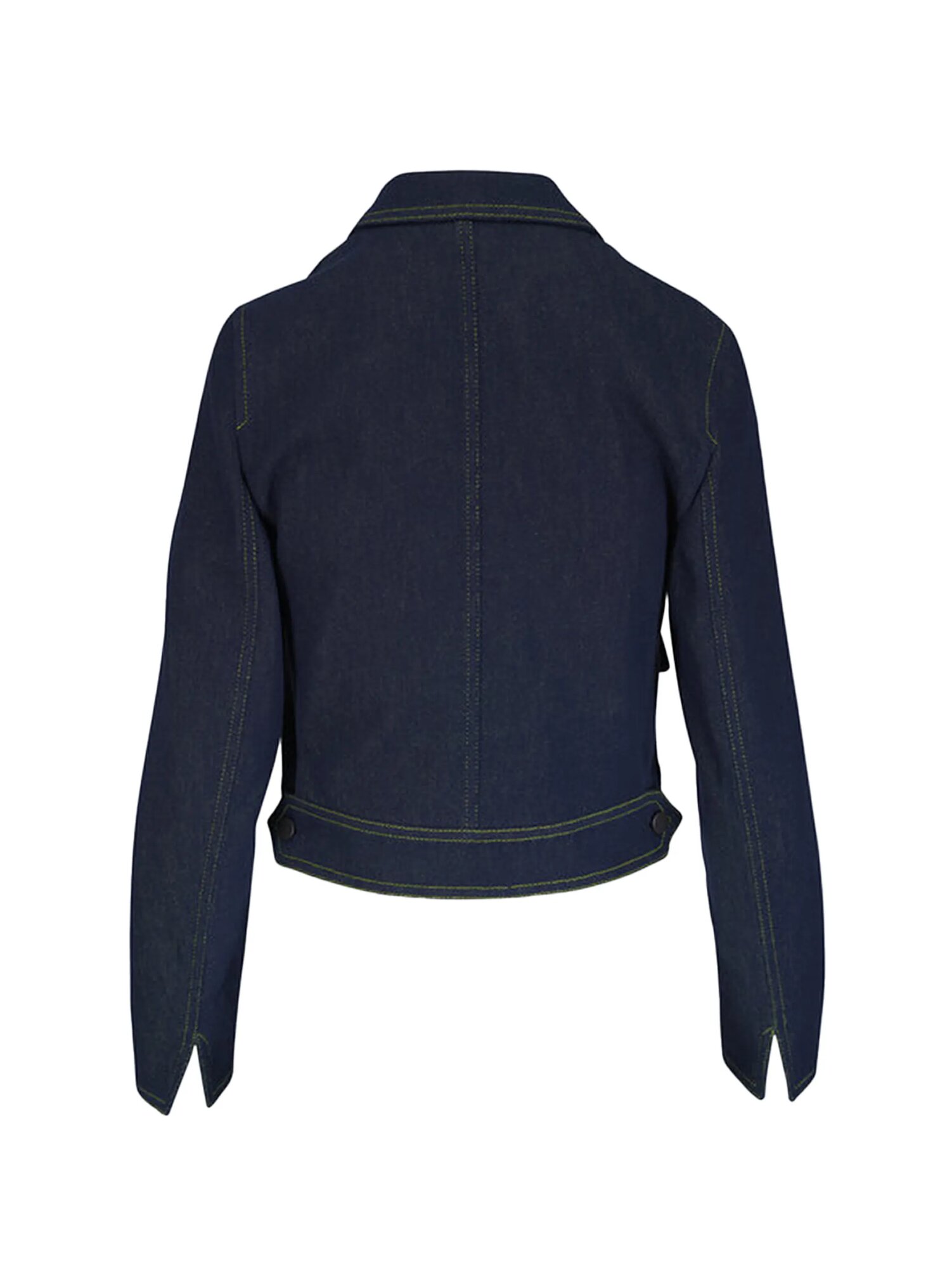 Куртка Akris Button-front cropped denim jacket, размер 10, blue — фото 1