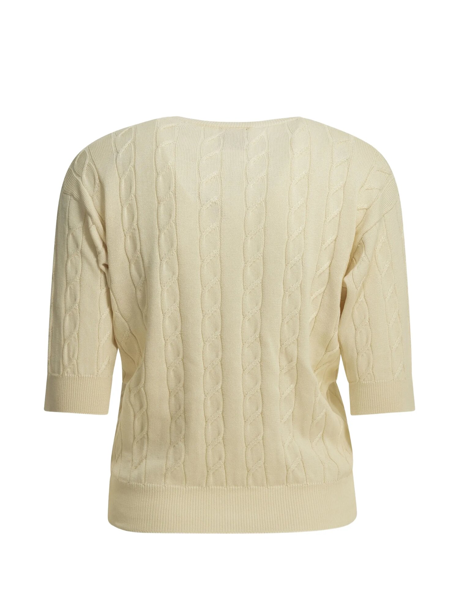 Свитер RAKKI Cable-knit short-sleeve sweater, размер 44, , разноцветный — фото 1