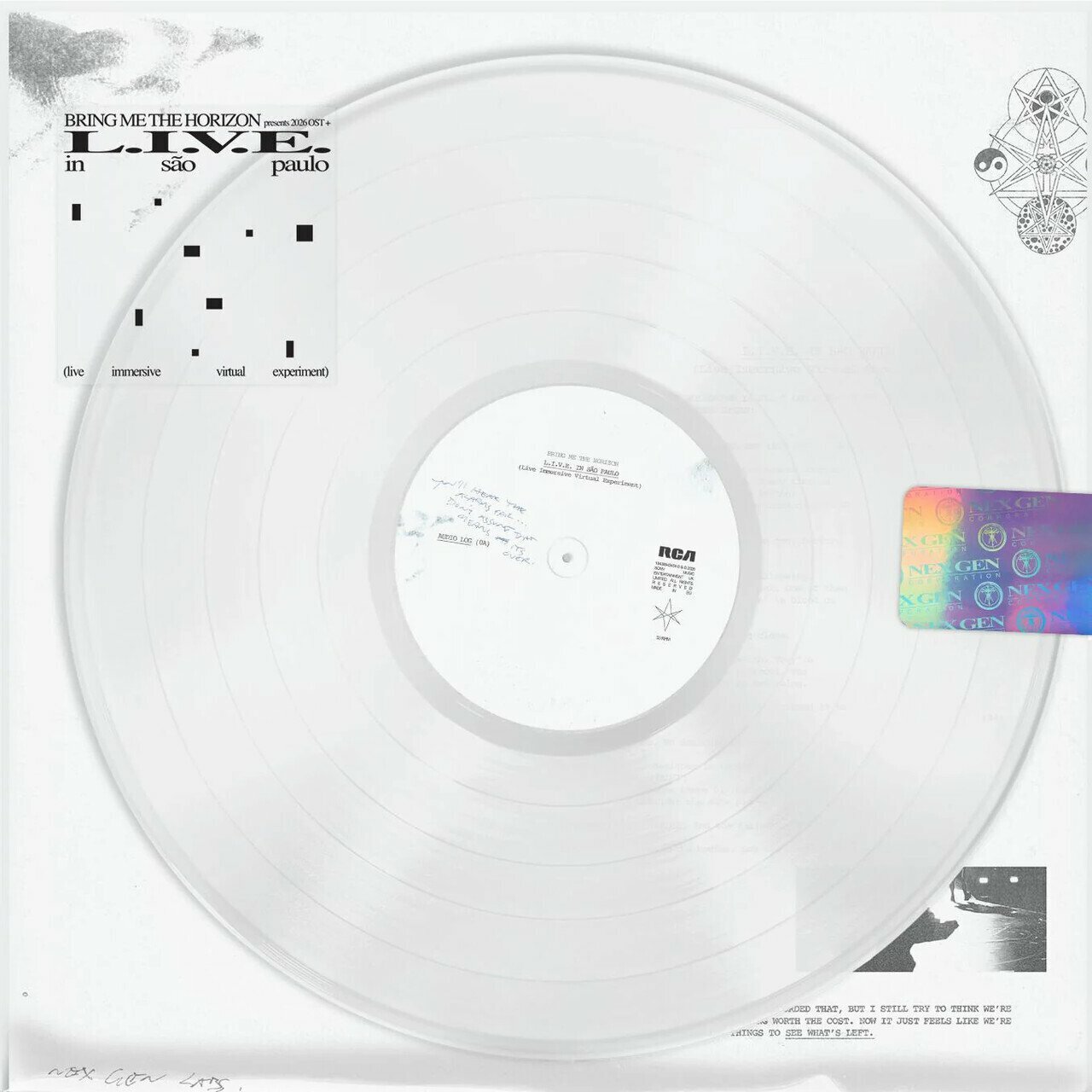 Виниловая пластинка Bring Me The Horizon L.I.V.E. In Sao Paulo. Crystal Clear (2 LP)