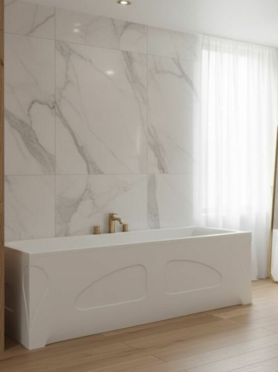 Ванна из литьевого мрамора Aquanet "бриз" Stone 170х70 прямоугольная
