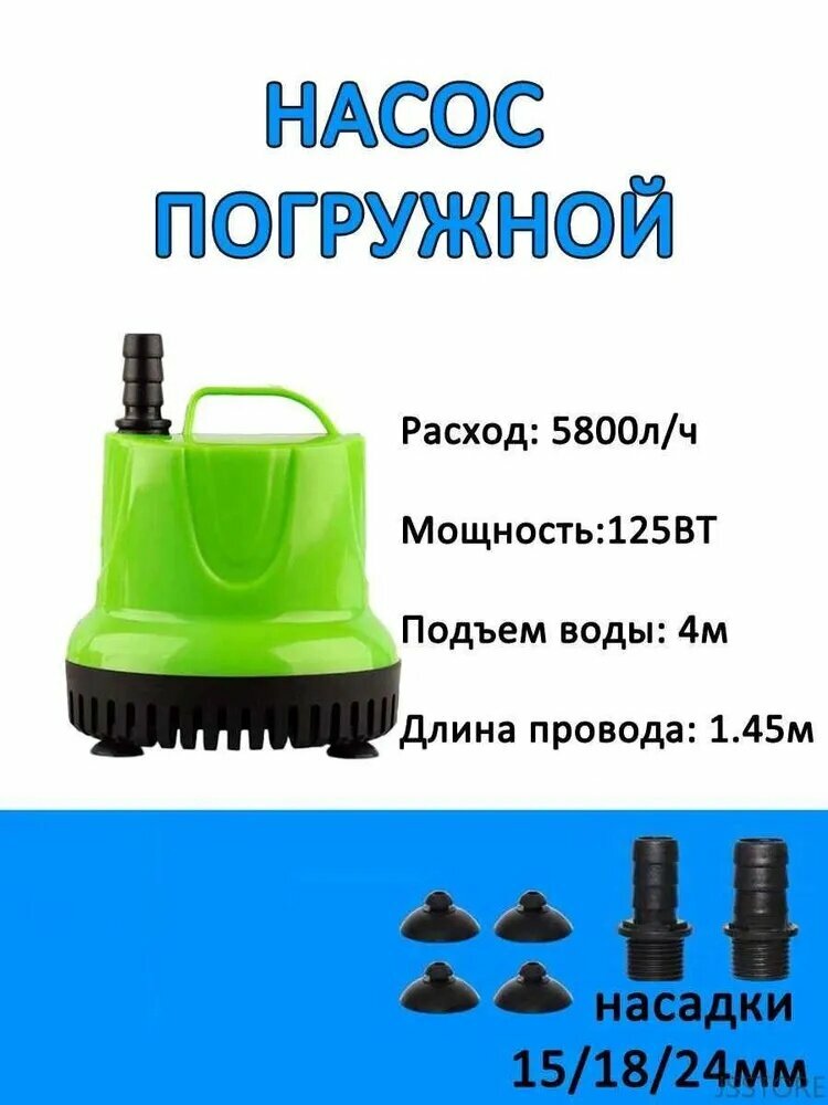 Садовый насос,125Вт,97л/мин,4м