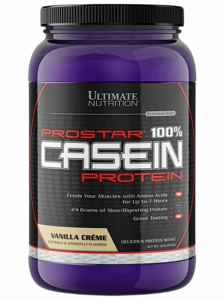 Ultimate Nutrition PROSTAR 100% CASEIN 907, Казеин, Ванильный крем