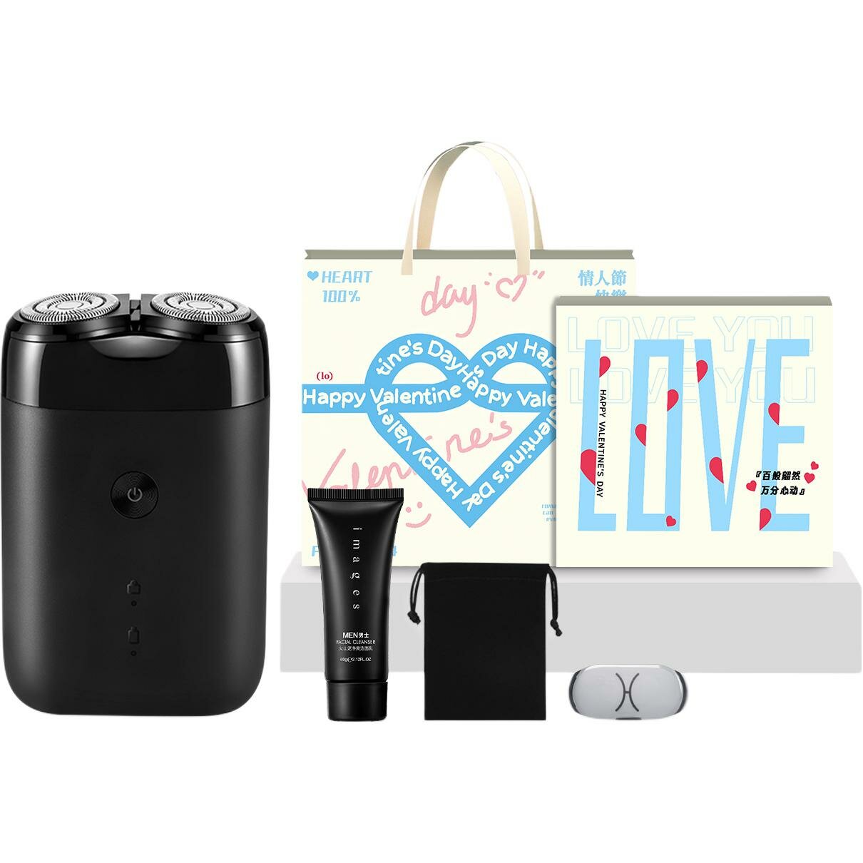 Электробритва мужская Xiaomi S100 Rotary Razors, Stainless Steel, Dual Blade, Full body Washable, S 100 Exclusive Boyfriend Care Set