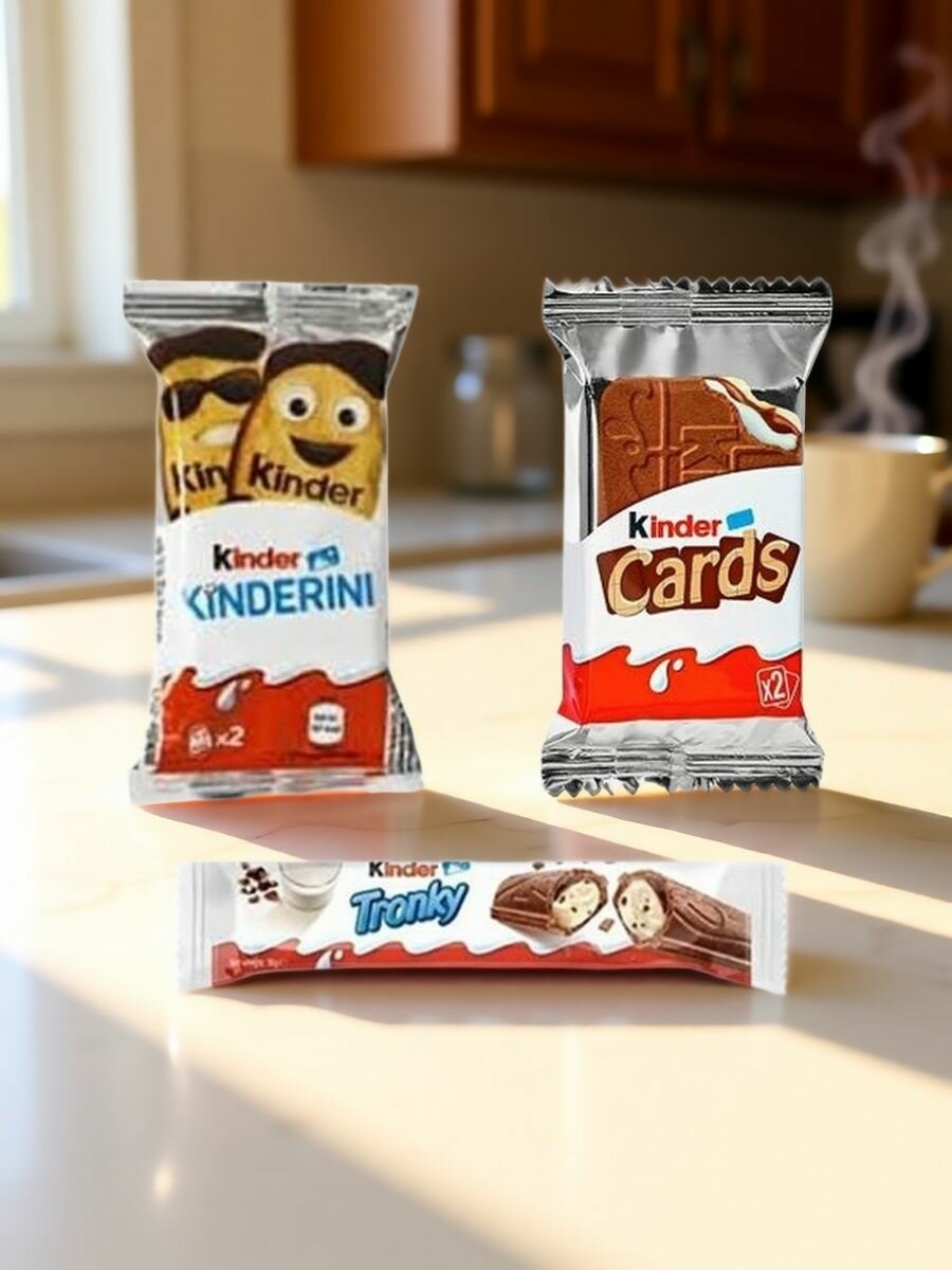 Набор вкусов Kinder 3шт Kinderini/Cards/Tronky
