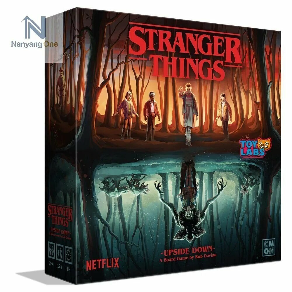 Настольная игра (Stranger Things Upside Down), английская версия, для семьи, от 9 лет