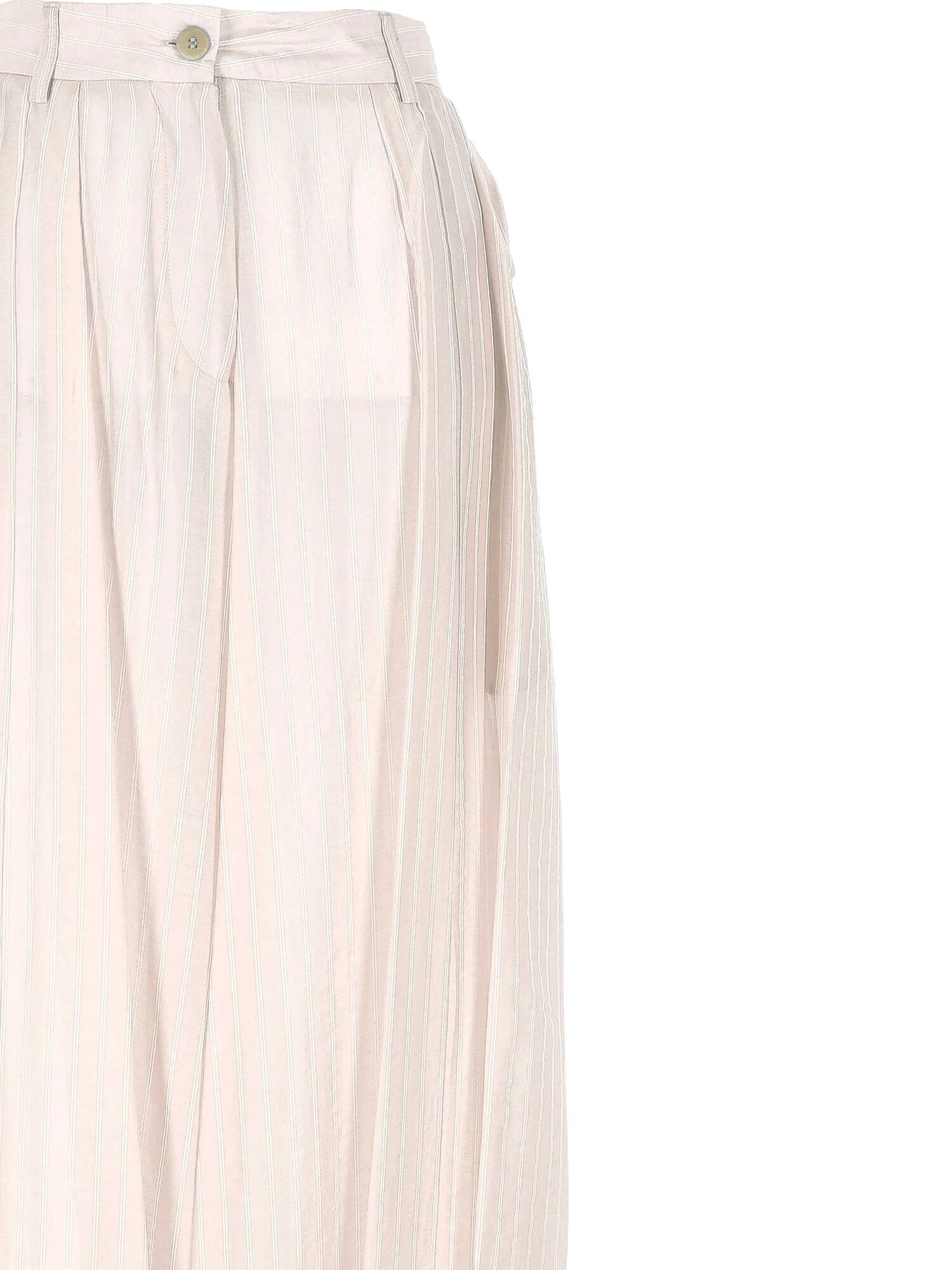 Брюки TheLatest Pinstripe-pattern elasticated-cuff trousers, размер 40, white — фото 1