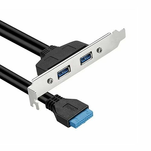 Планка расширения USB 3.2 Gen 2 ORIENT C089-10, 2 порта USB-A, 10Gbps, вывод USB на заднюю панель ПК