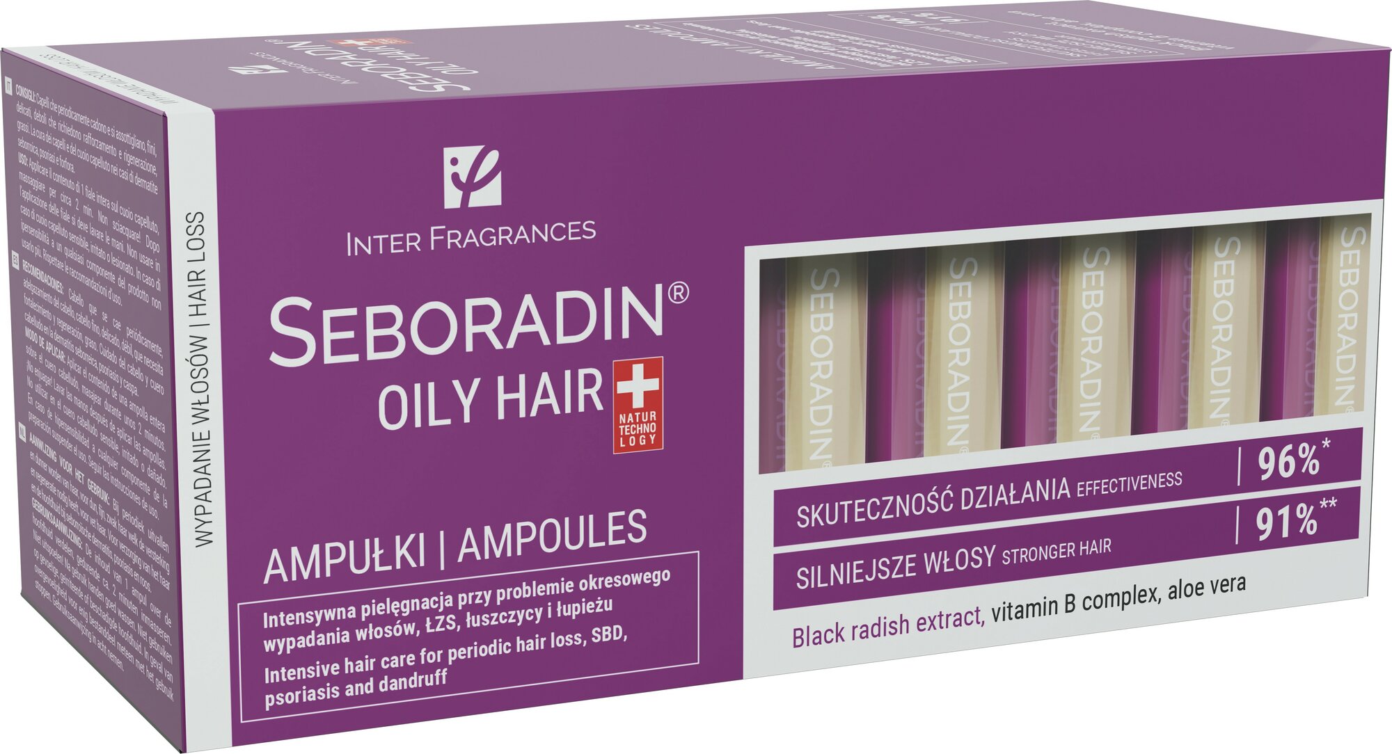 SEBORADIN Ампула-сыворотка Seboradin для жирной кожи головы Seboradin Oily Hair Ampules 25*20g