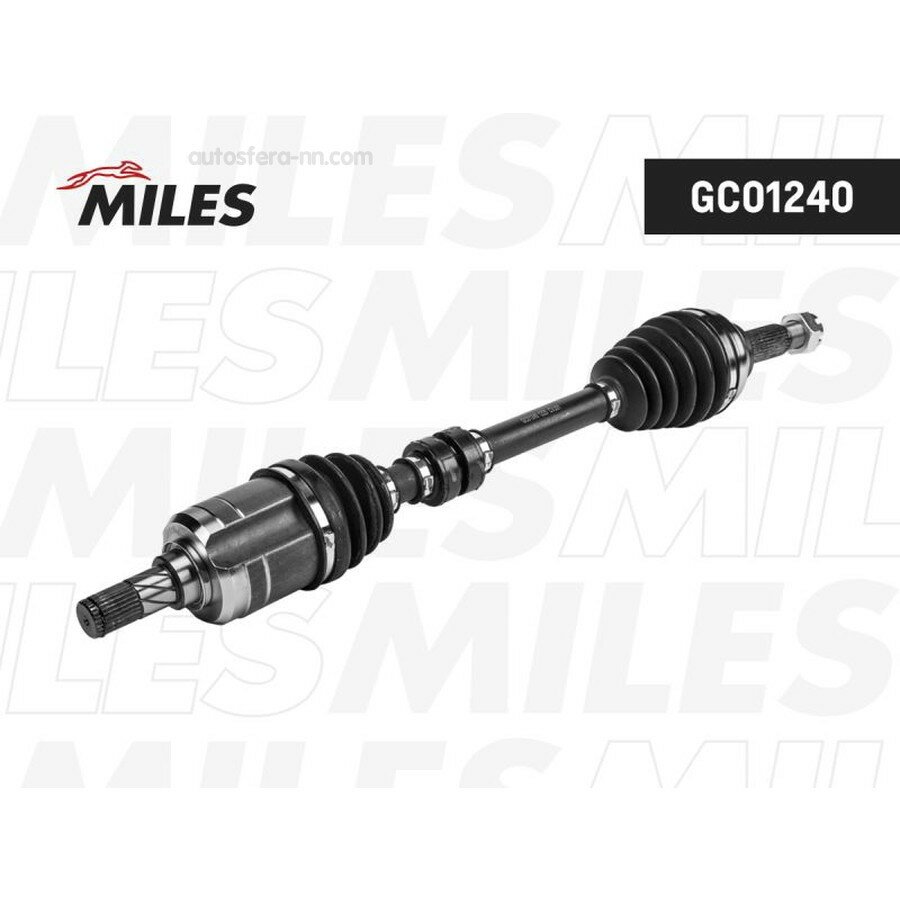 MILES GC01240 Привод в сборе NISSAN QASHQAI J10 06-/X-TRAIL T31 07- 2.0i CVT 2WD пер. лев.