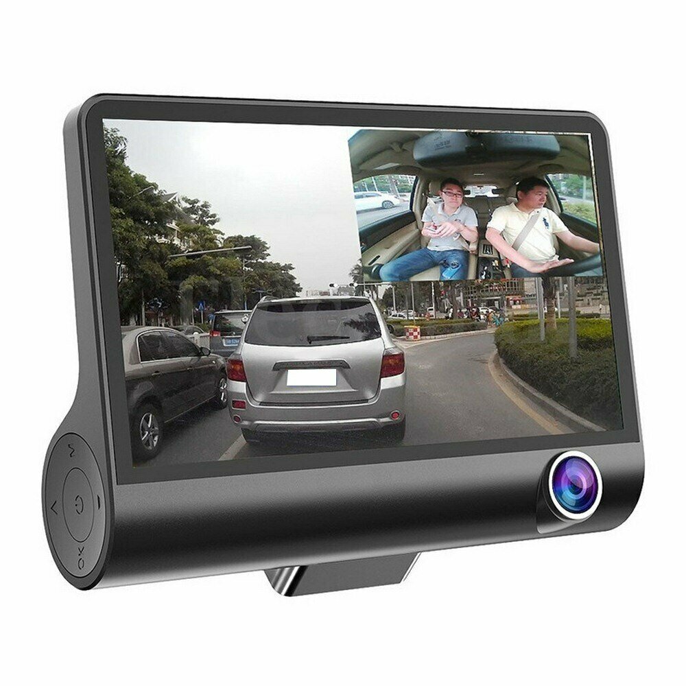 Видеорегистратор CAR DVR, три камеры, 4" экран, цикличная запись