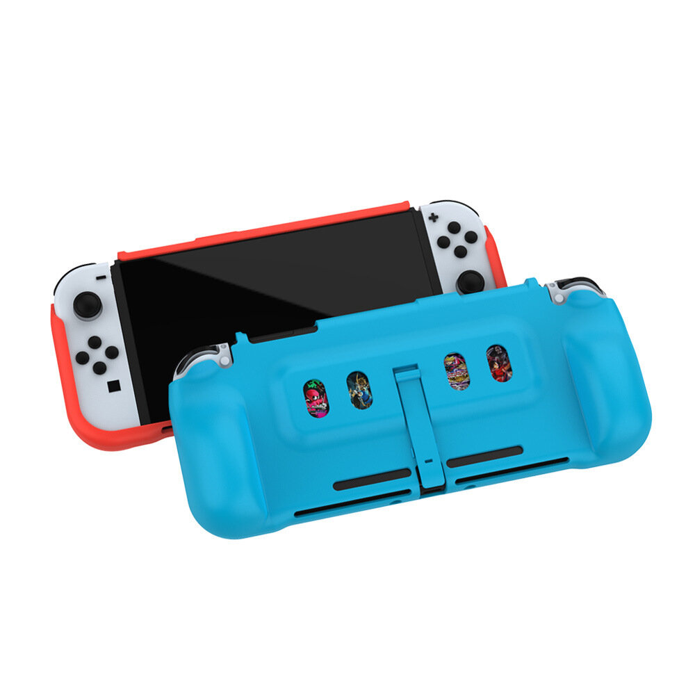 Защитный цельный TPU-чехол для консоли Nintendo Switch OLED, синий