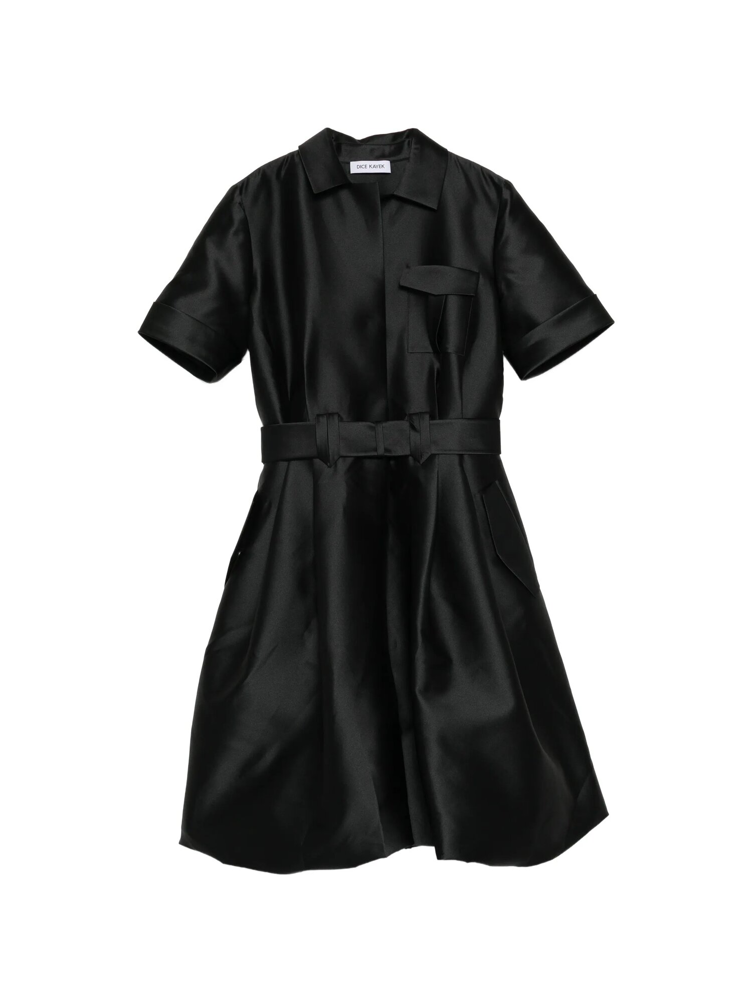 Платье Belted satin-finish dress