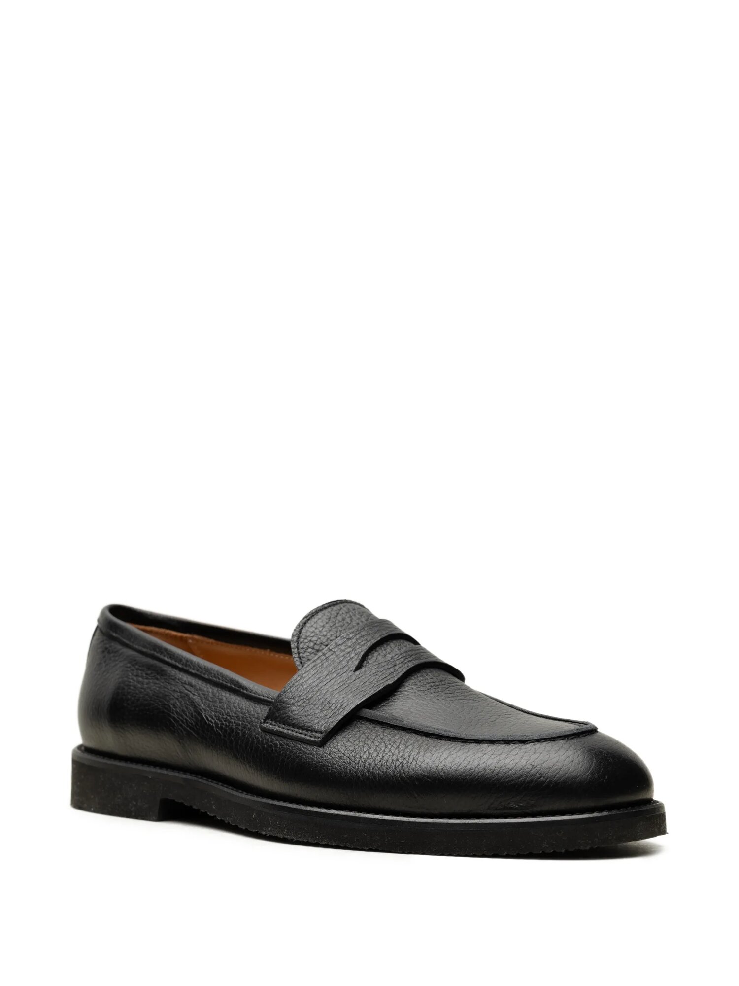 Лоферы  Leather penny loafers, размер 44, black/black — фото 1
