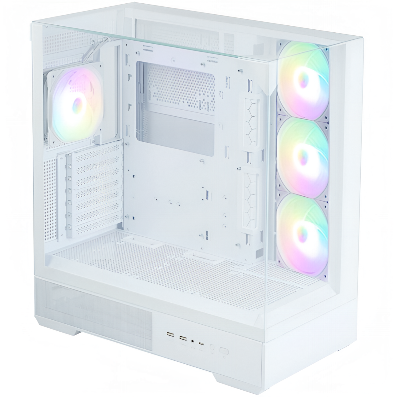 Корпус Midi-Tower Zalman P40 Prism Plus, ARGB, белый (P40 Prism Plus White)