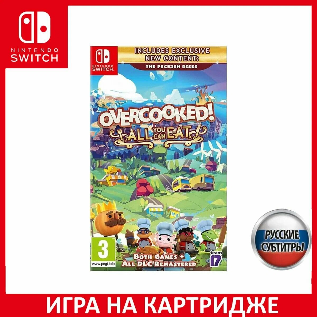 Игра Overcooked All You Can Eat (Адская кухня) для Nintendo Switch (субтитры и интерфейс на русском языке)