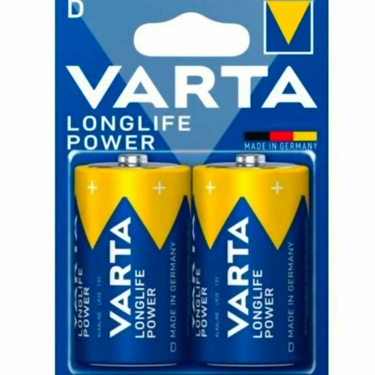 Батарейка VARTA Longlife Power, D (LR20, 13А) (блистер, 2шт.) (4920121412), 10 уп.