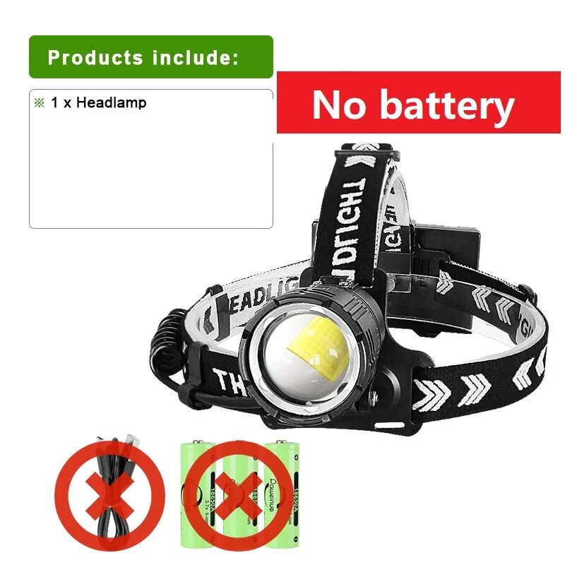 Перезаряжаемый налобный фонарь XHP360 XHP 360-No battery
