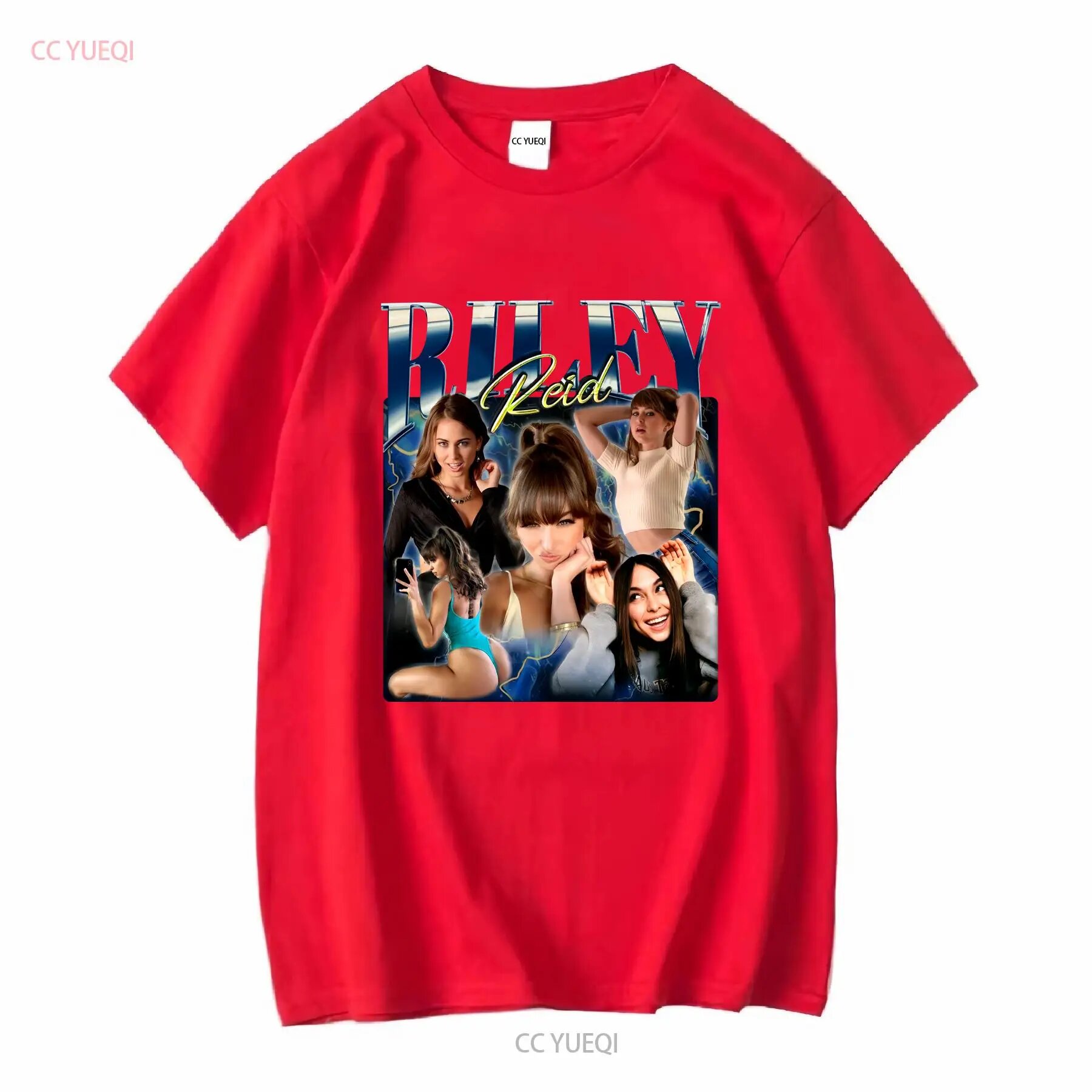 Винтажная футболка Riley Reid красная, XL