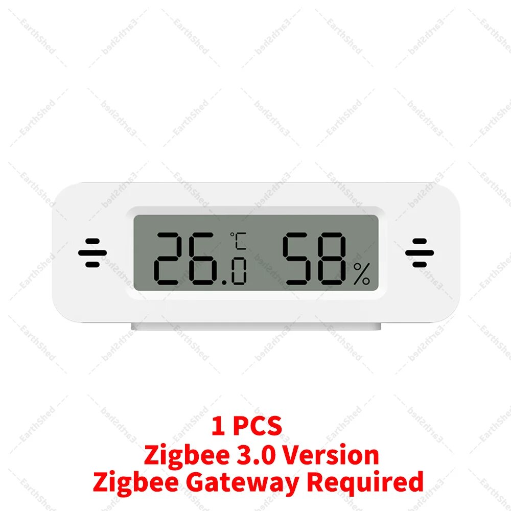 Датчик температуры и влажности Zigbee 3.0. Требуется шлюз Zigbee. Работает с Home Assistant, Alexa, Яндекс, ZHA, Zigbee2MQTT.