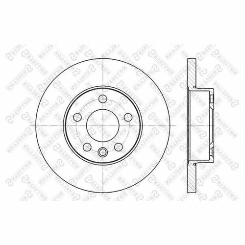 Диск тормозной передний Stellox 6020-4766-SX для Volkswagen Transporter (1990-2003)