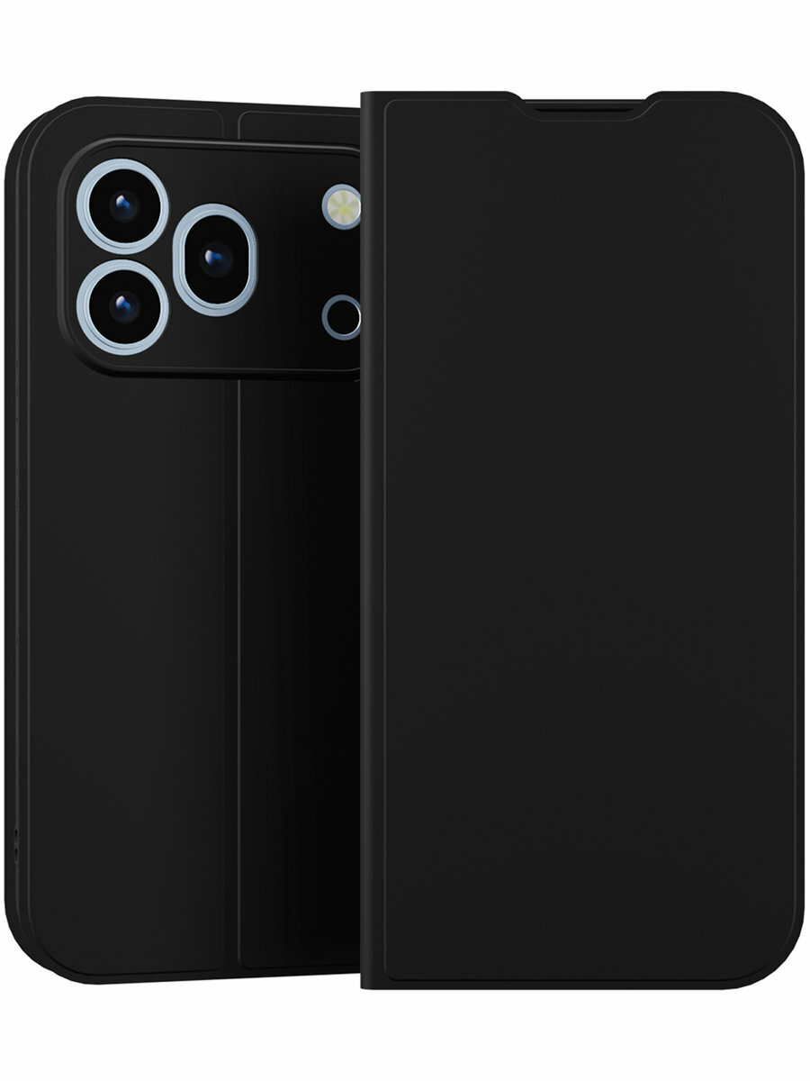 Чехол-книжка Krutoff "Magnet", для HONOR 600 Pro, экокожа и термополиуретан, чёрный