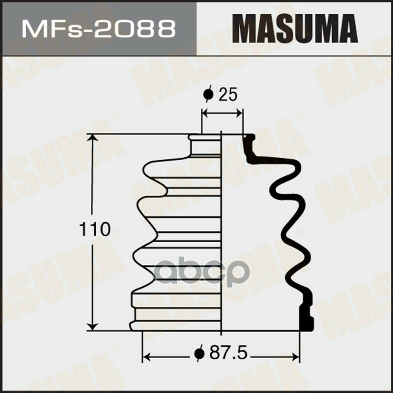 Пыльник шруса MASUMA MFs-2088 (силикон) + хомут Masuma арт. MFs2088 - высокое качество товара по низкой цене