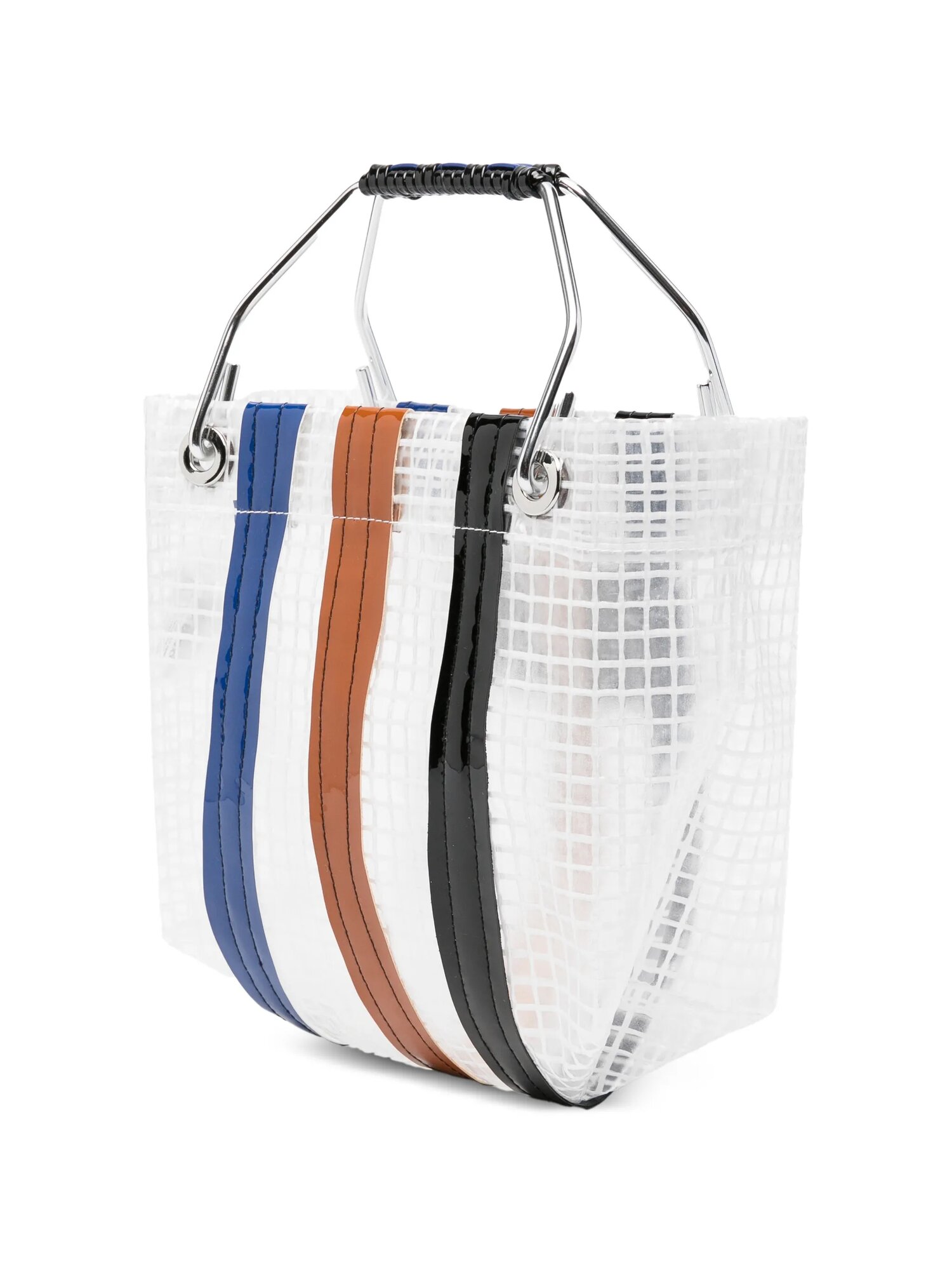 Сумка PLAN C Striped tote bag, белый — фото 1