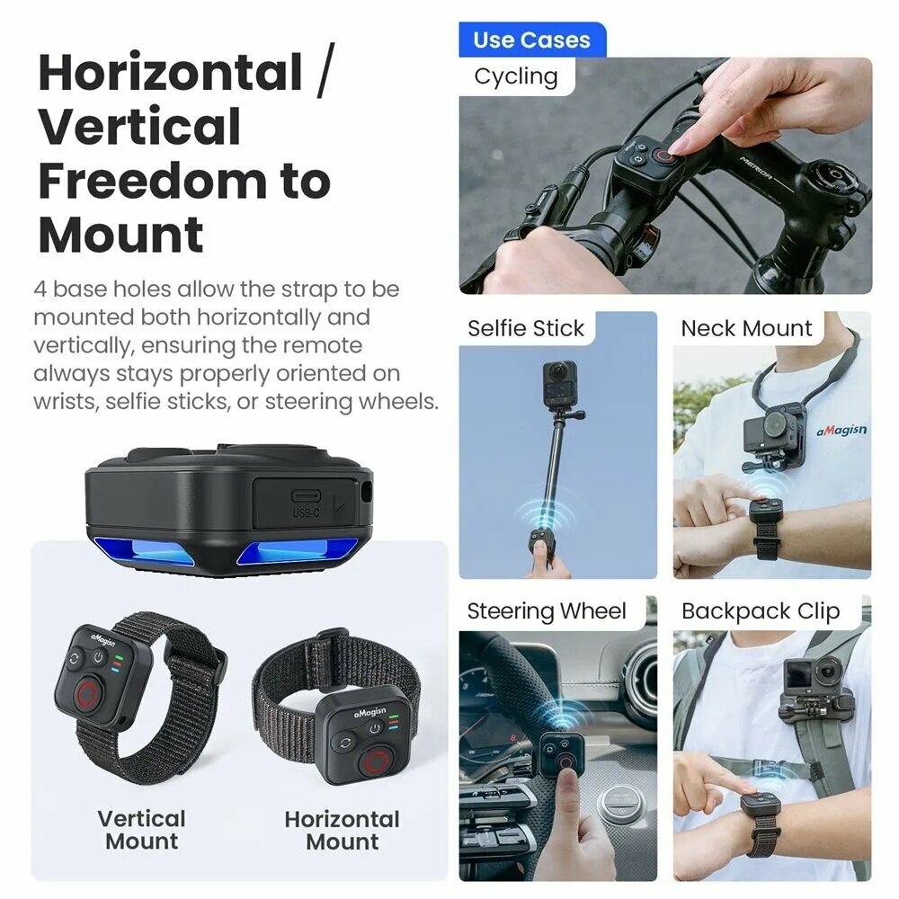 50-метровая камера Bluetooth-браслет-контроллер для OSMO 360/Action 6/5 Pro/4