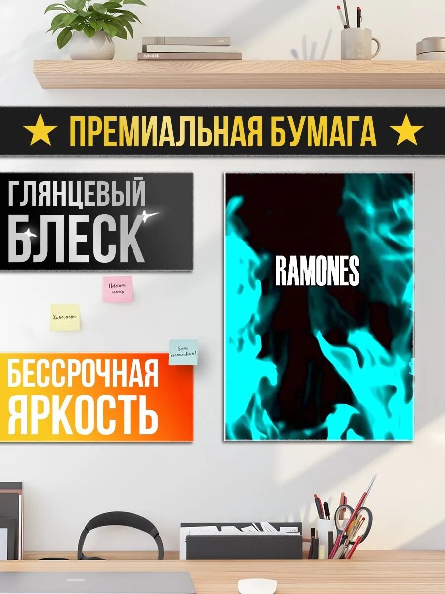 Постер на стену Ramones fire rose — фото 1