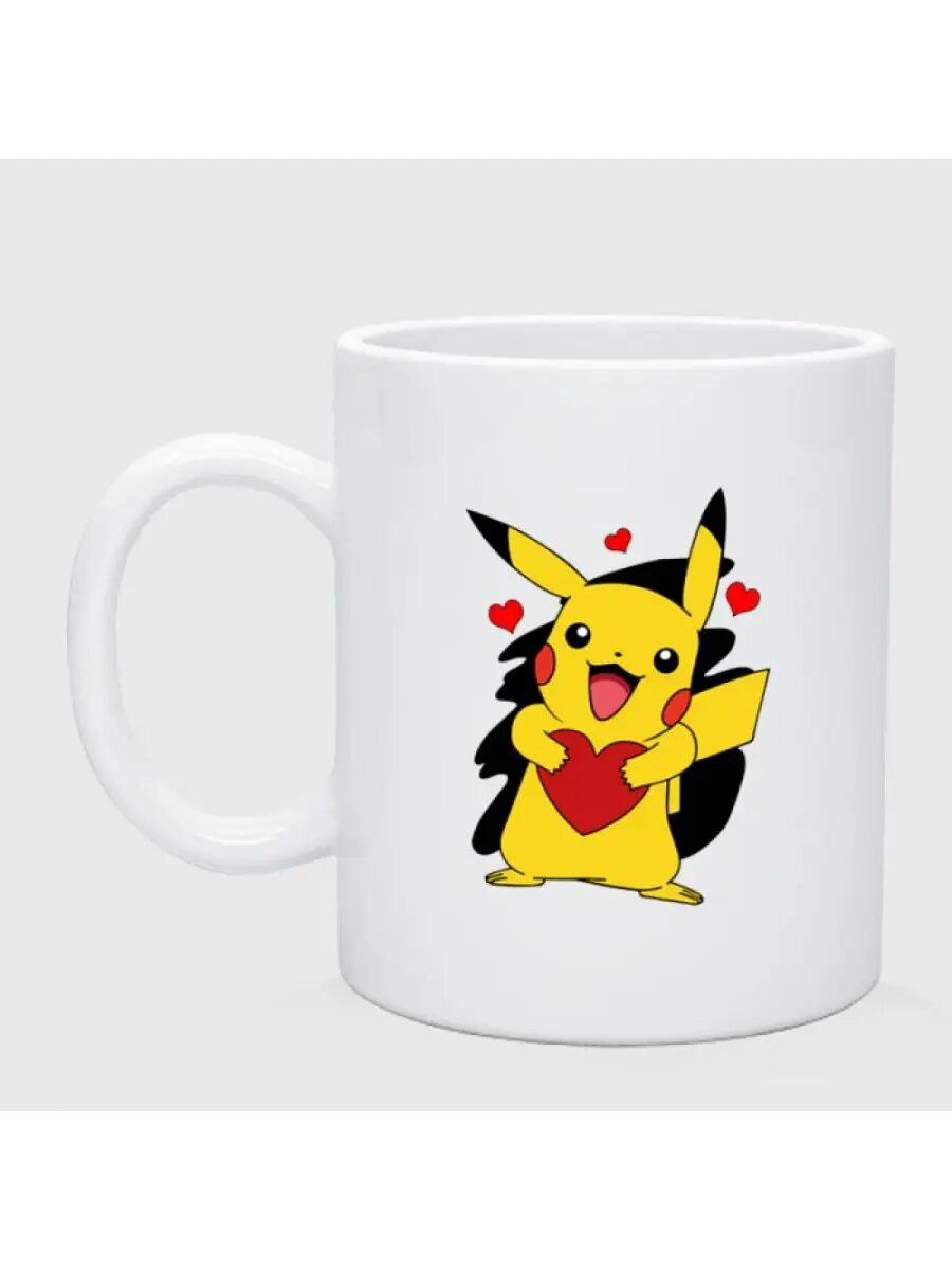 Кружка "пикачу И сердечко POKENON PIKACHU LOVE"