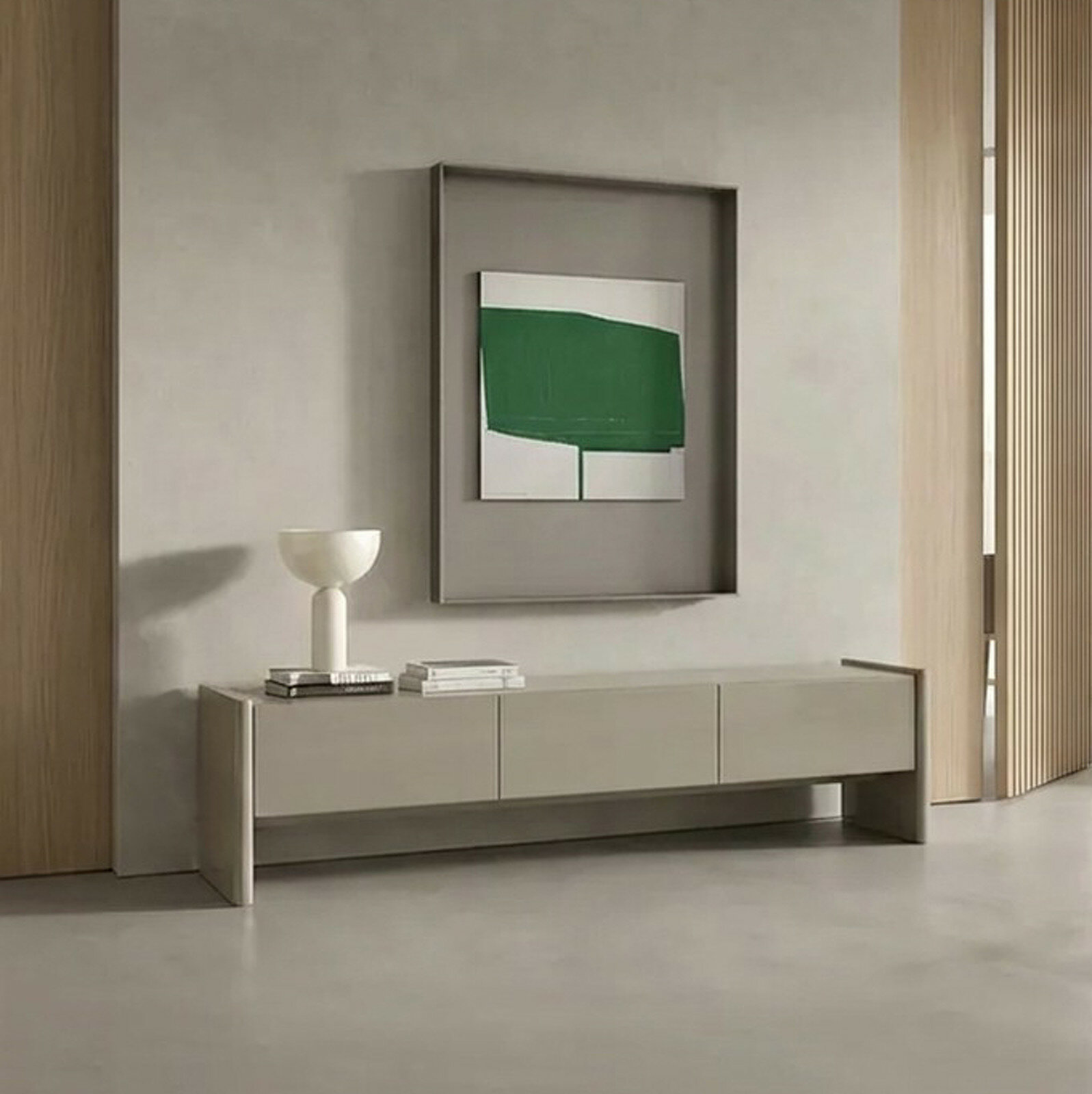Тумба под TV MOD INTERIORS коллекция PETRA отделка глянцевый лак RAL 0757010