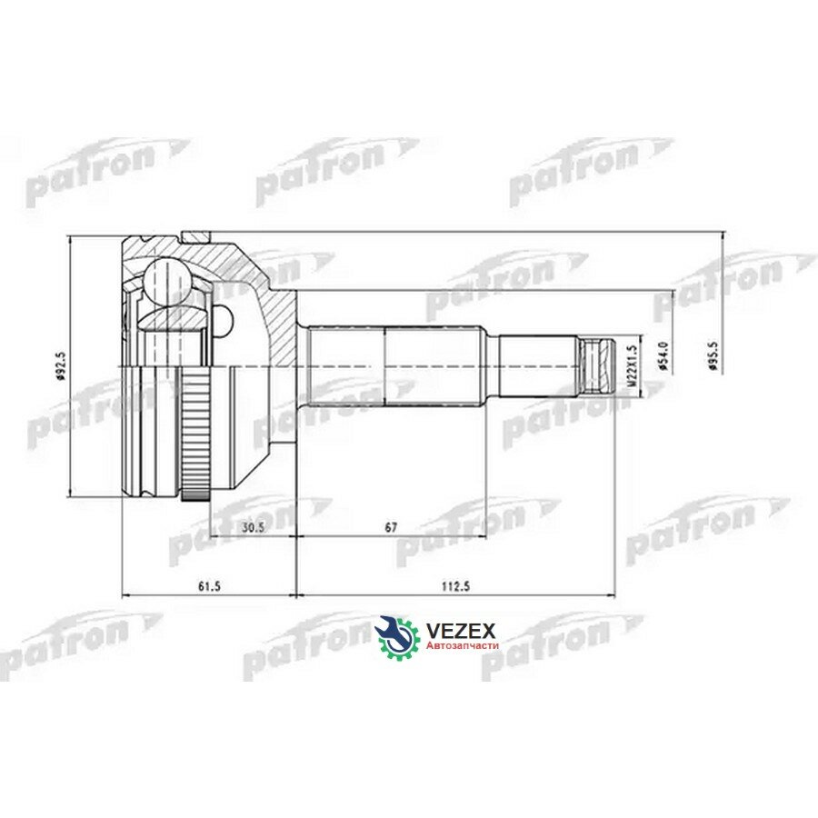 PATRON PCV6751 ШРУС наружн компл. PCV6751