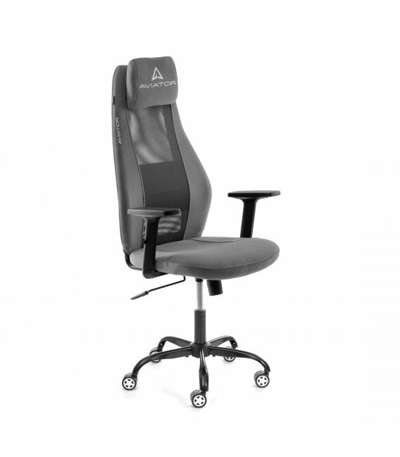 Кресло Авиатор Плт Металбл/Aviator Plt Metalbl флок/ткань, серый, 29/W-12