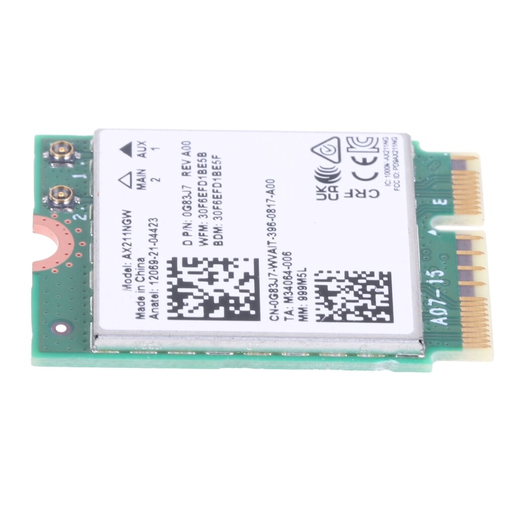 WiFi Карта AX211NGW Беспроводной Сетевой Адаптер 2,4/5/6 ГГц 5374M для Ноутбуков