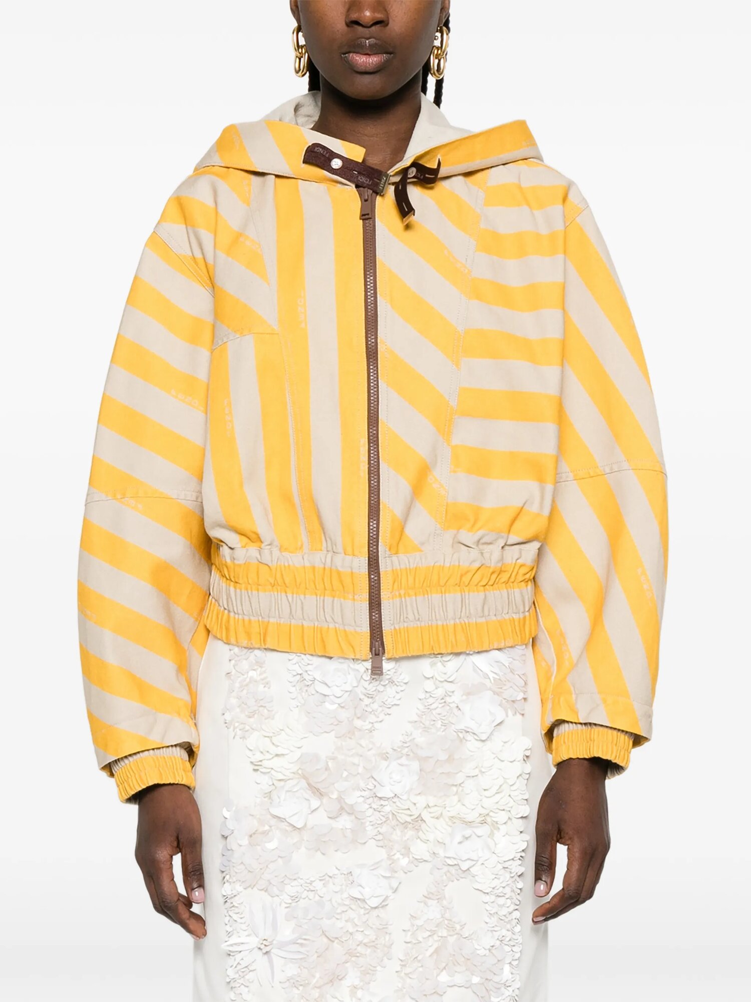 Куртка FENDI Pequin, размер 38, yellow — фото 1