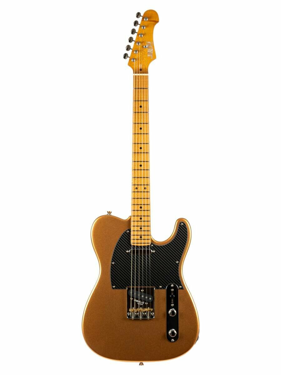 Электрогитара JET JT-30 Gold, Telecaster, серия Elite, корпус - ольха, 22 лада, SS, цвет Gold