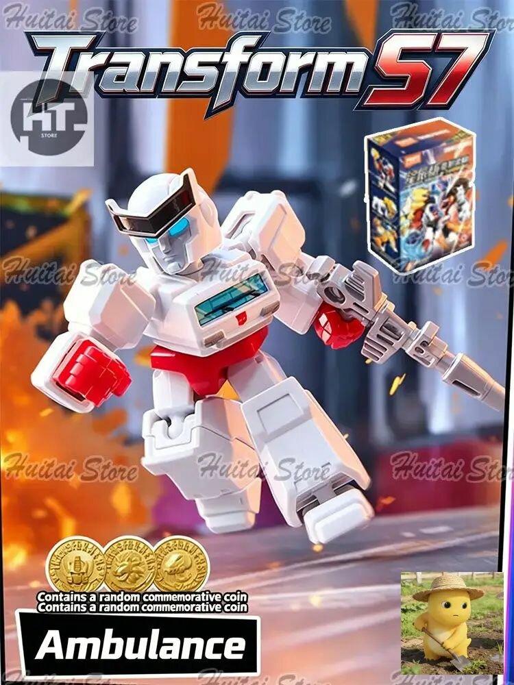 Blokees Version Series 7 Transformers "Ratchet" 6CM, Обозначенная модель, Требуется сборка.