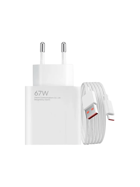 Зарядное Xiaomi 67W Charging Combo с кабелем USB-C White