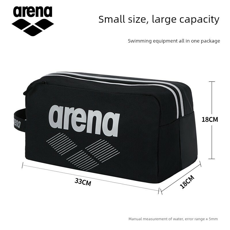 Arena Унисекс Водонепроницаемая Спортивная Сумка с Сухой/Мокрой Секцией, Ручная, Черно-Серый
