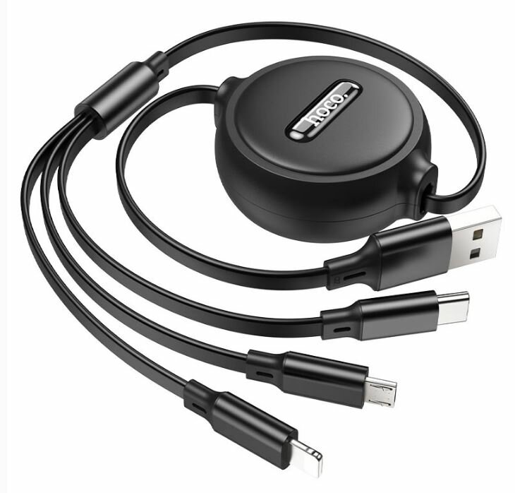 Кабель USB - 8 pin, Type-C, микро USB HOCO X75, 1.0м, 2.0A, чёрный
