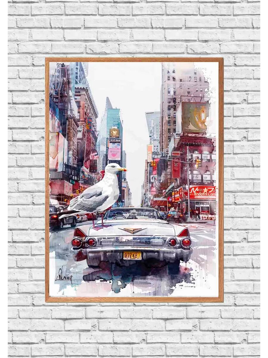 Чайка-птица-миллиардер 3, Плакат 30x42см