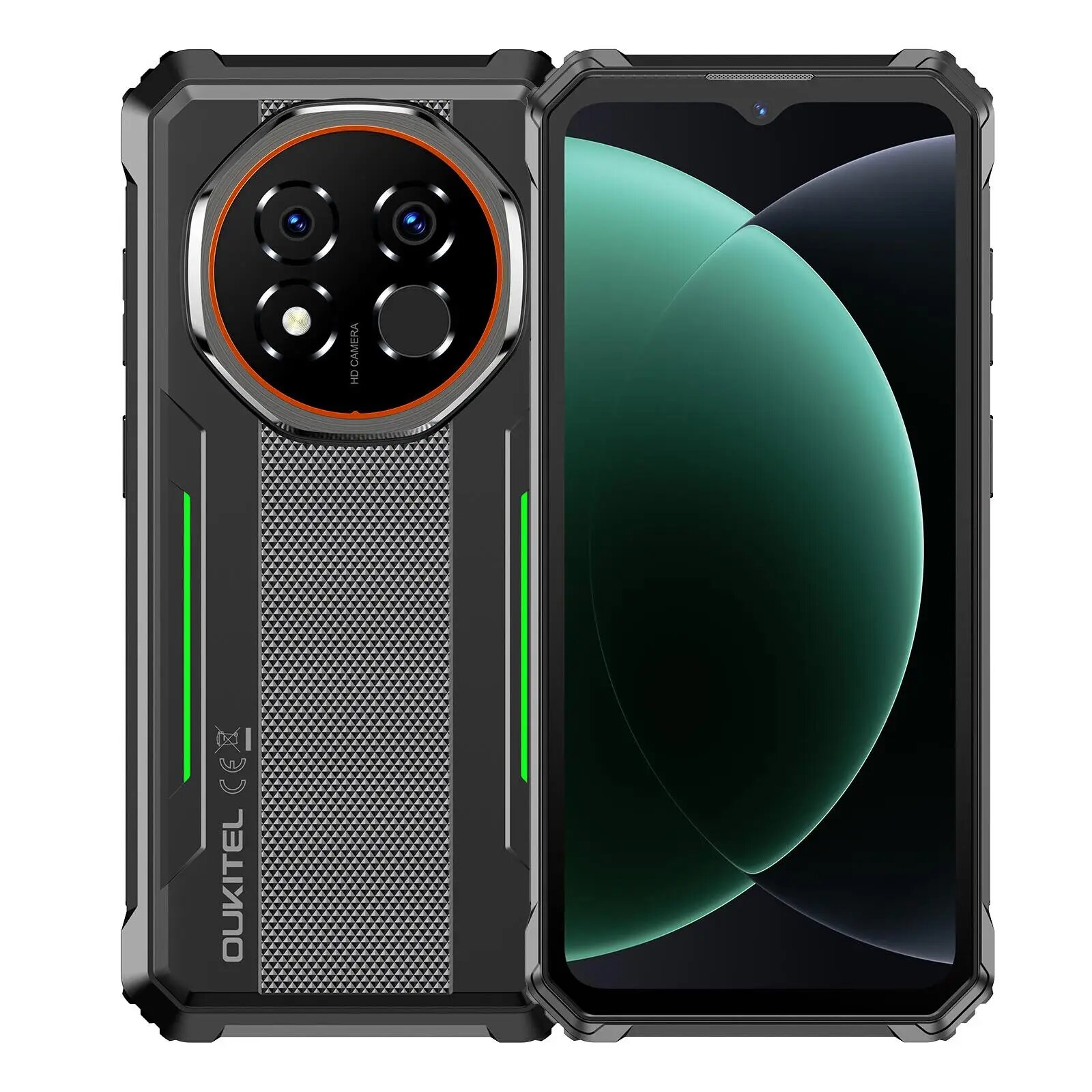 Защищенный телефон OUKITEL G6, 4 ГБ ОЗУ, 128 ГБ ПЗУ, 6,52-дюймовый FHD-экран, Android 15, аккумулятор 10600 мАч.