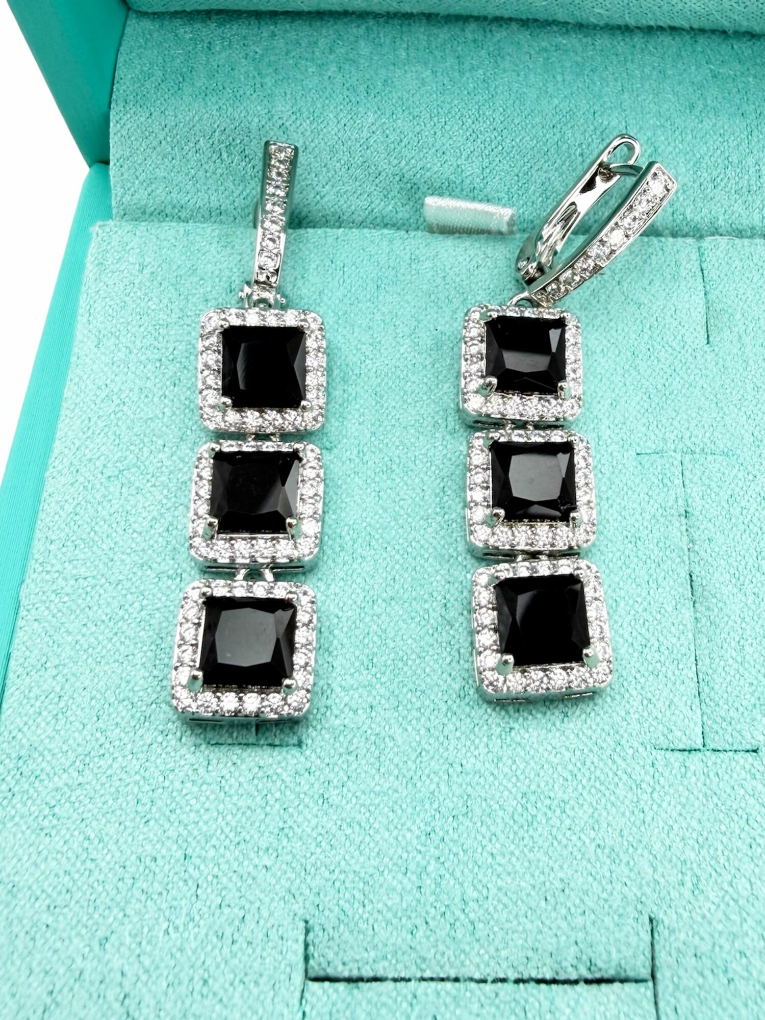 Серьги Silverich, черный — фото 1