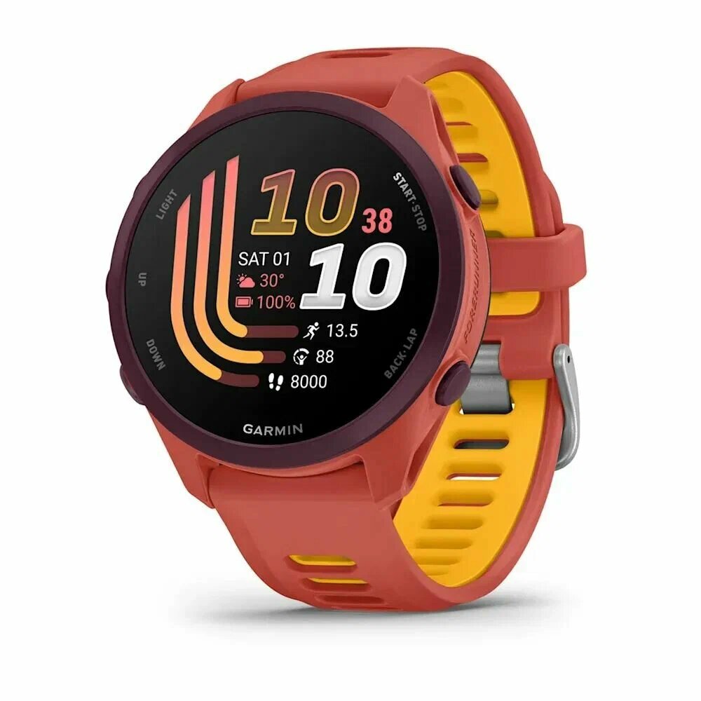 Умные часы Forerunner 170 – Music Red Pink with Red Pink/Mango Band 43mm 010-03920-01 Global