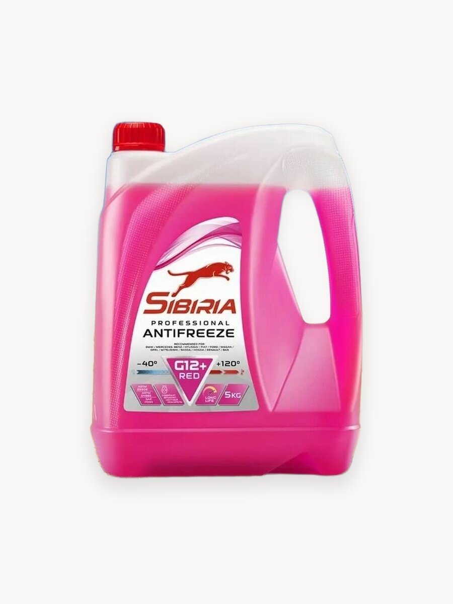 SIBIRIA 805600 Антифриз готовый красный G12+ (-40) 5кг