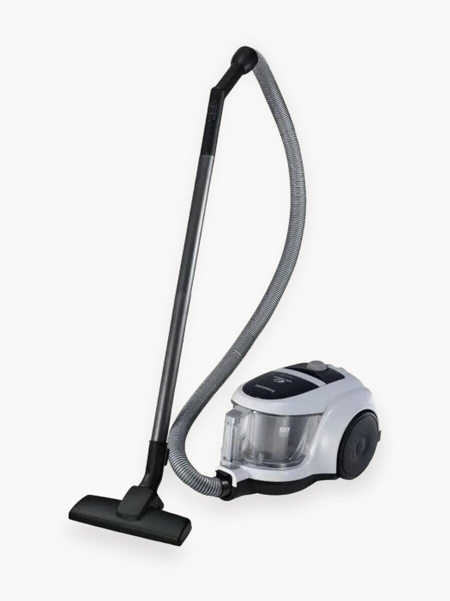 Пылесос Samsung VCC4520S3S/XEV белый, мощность 1600Вт, уборка: сухая, объем пылесборника 1.3л, мощность всасывания 350Вт