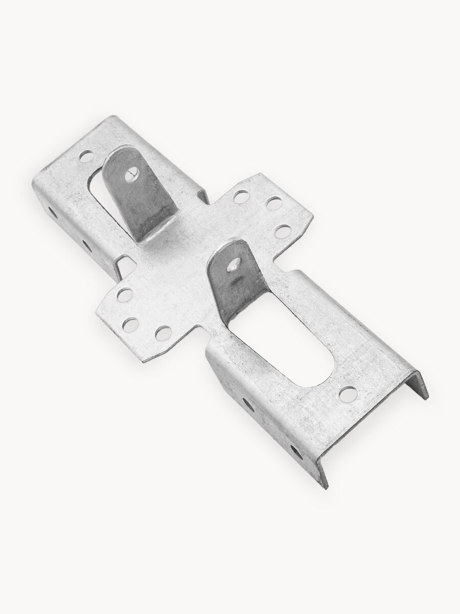 Кронштейн для забора наружный КЗН: 40-40-174 мм, комплект: 10 шт, цинковое покрытие