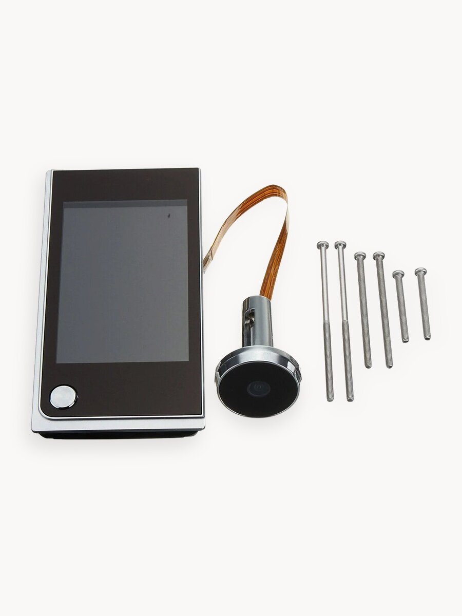 Видеоглазок для входной двери PS-link 518 угол обзора 120°, ИК-подсветка, диагональ дисплея 3,5", питание от батареек